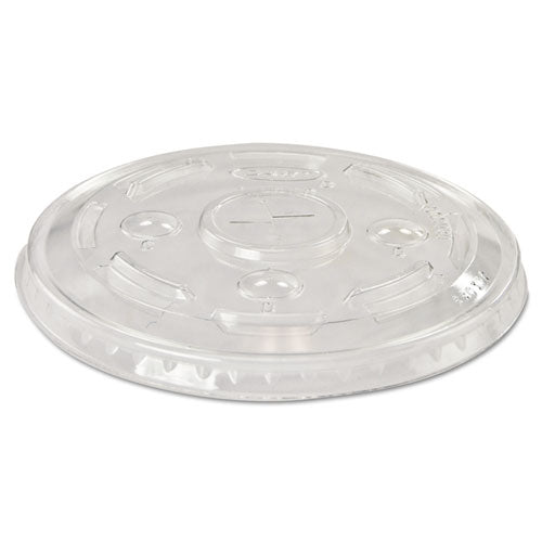 16-24 oz Clear Plastic Flat Lid w/ Straw Slot For Cold Cups - 1,000/cs ...