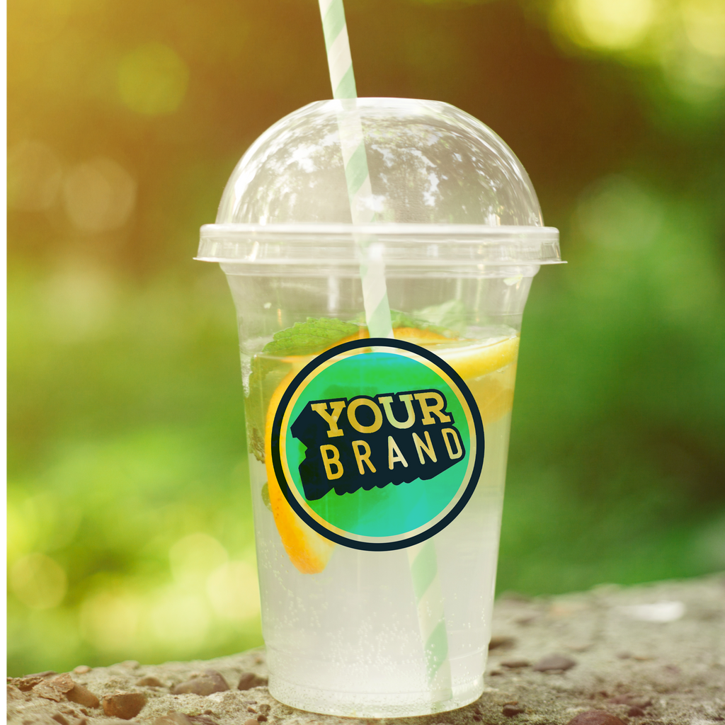 24 oz Custom Printed PET Plastic Cold Cup - 600 per case | Sleeve Supply