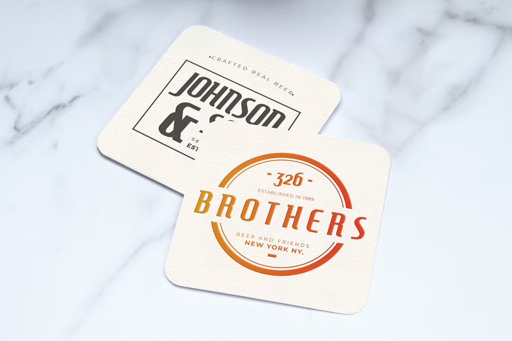 Square Custom Pulpboard Coasters | Sleeve Supply